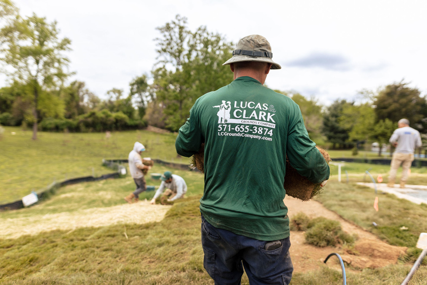 Winter Sod Installation by Lucas & Clark Grounds Company
